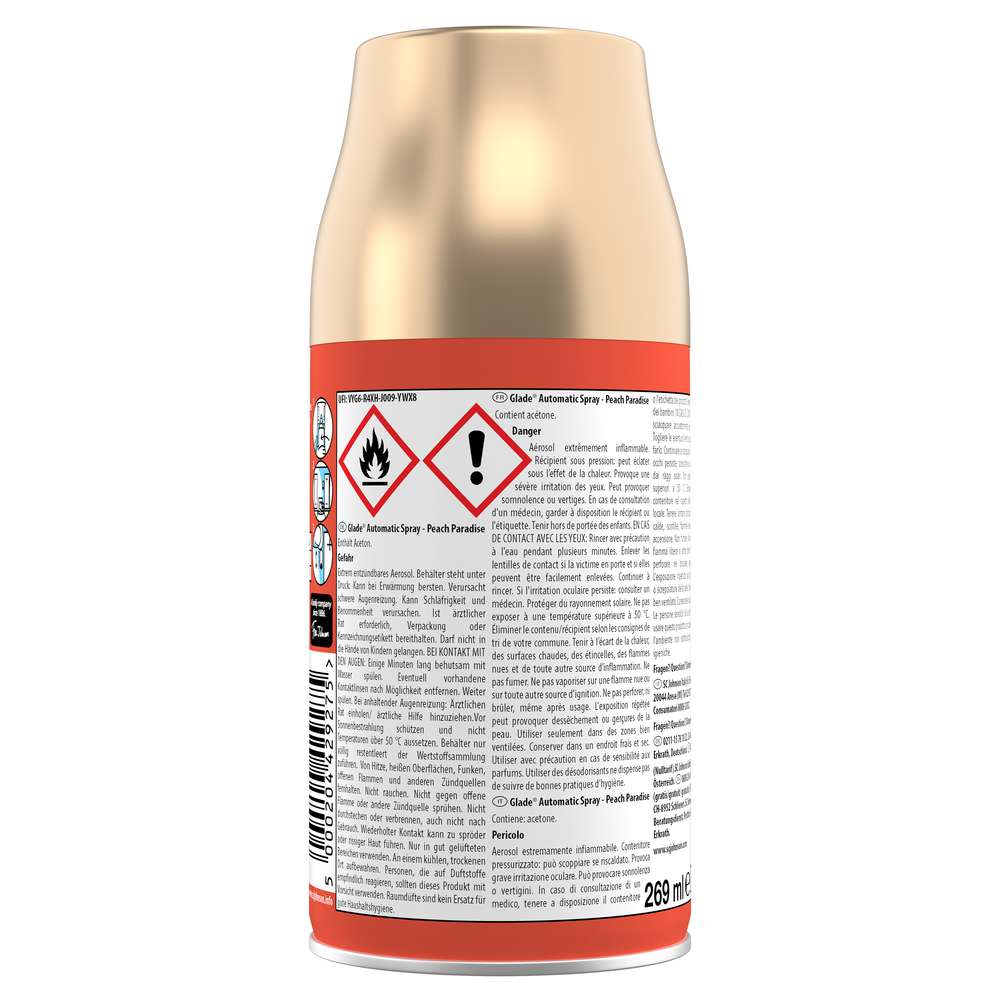 Lufterfrischer Automatic Spray Nachfüller, Peach Paradise von Glade