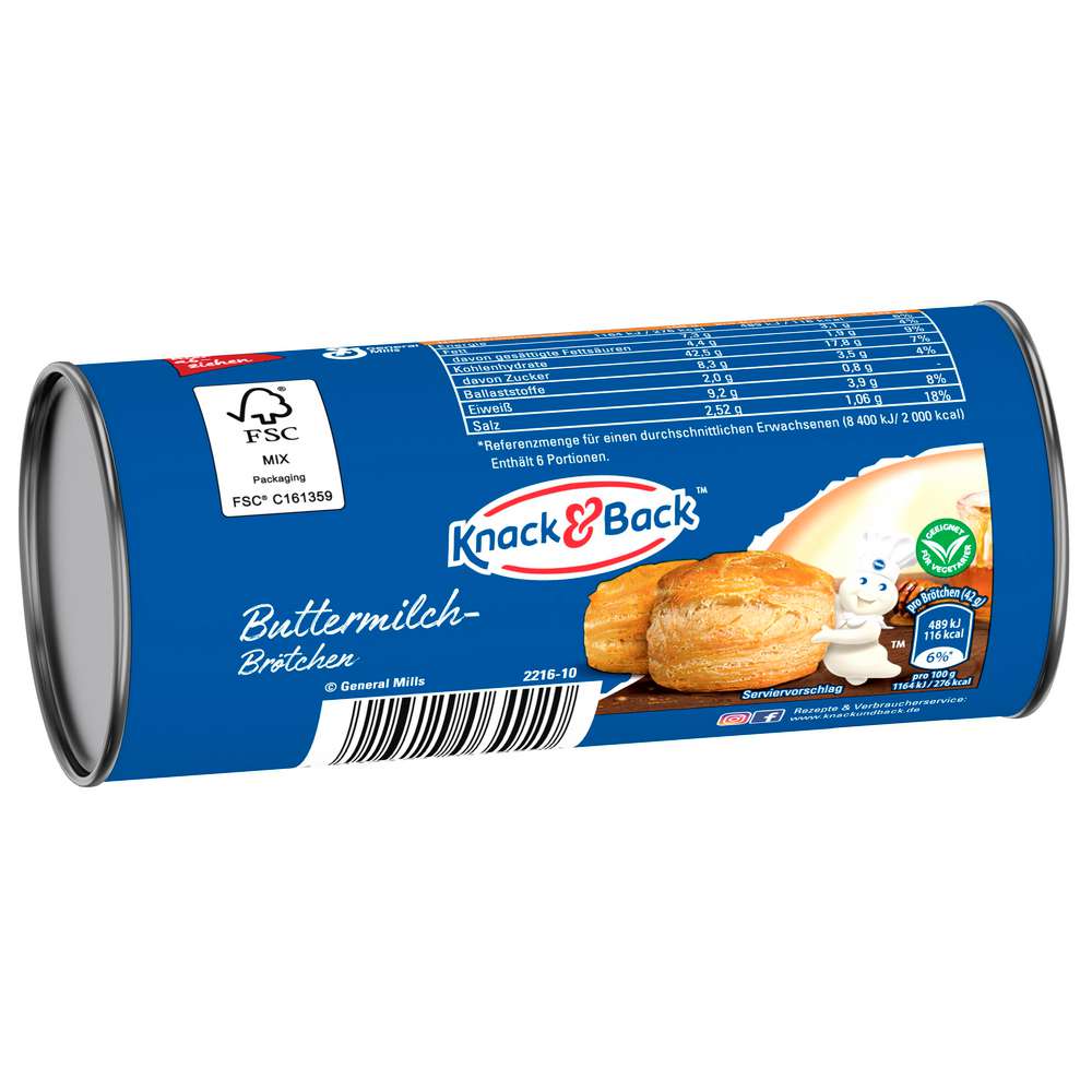 Buttermilch-Brötchen um Aufbacken von Knack&Back ⮞ Globus